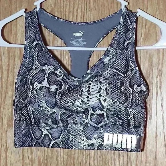 Puma | Intimates & Sleepwear | Puma Sports Bra Snake Pattern Gray Size ...